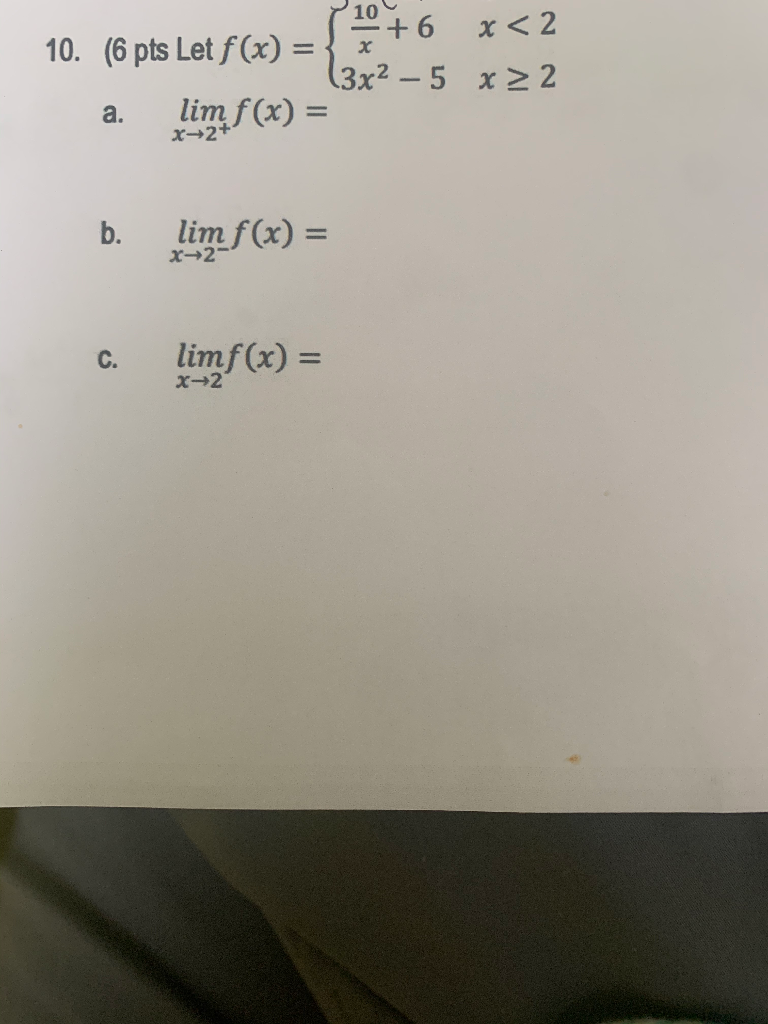 Solved 10 +6 x