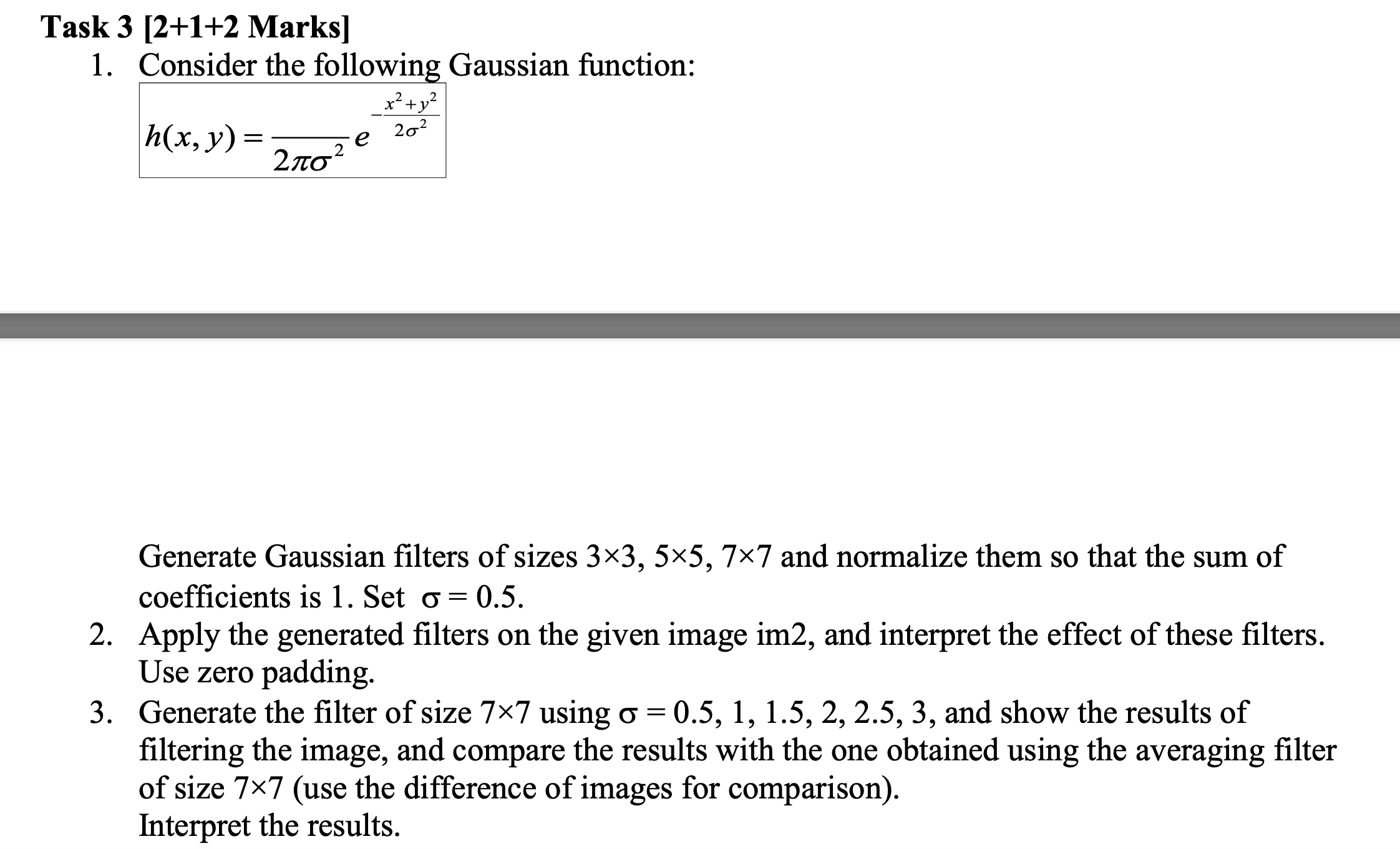 Solved Task Marks]Consider the following Gaussian | Chegg.com
