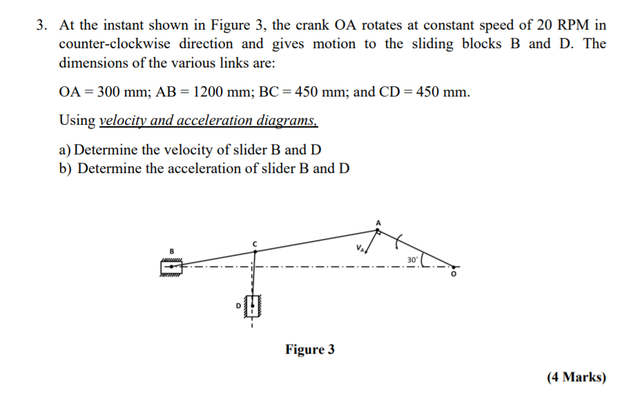 Solved How to draw velocity diagram and acceleration | Chegg.com