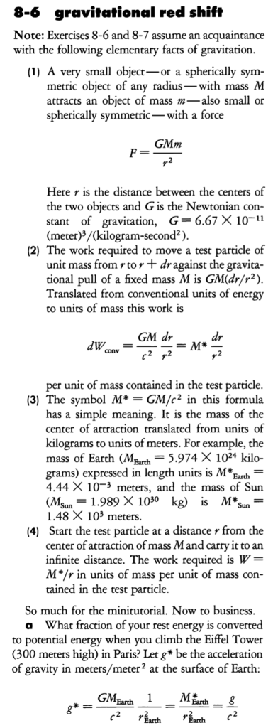 Solved 8-6 gravitational red shift Note: Exercises 8-6 and | Chegg.com