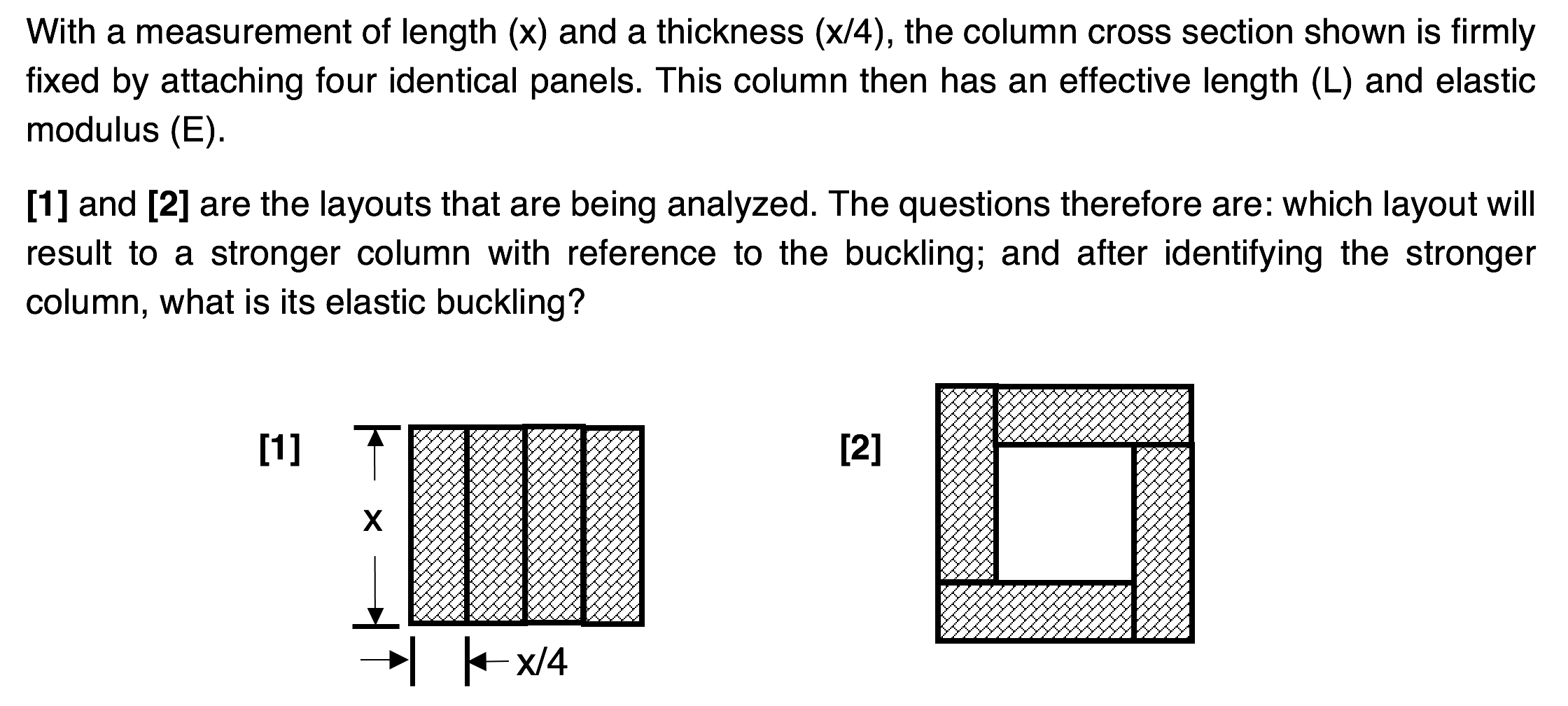 Solved With a measurement of length (x) and a thickness | Chegg.com