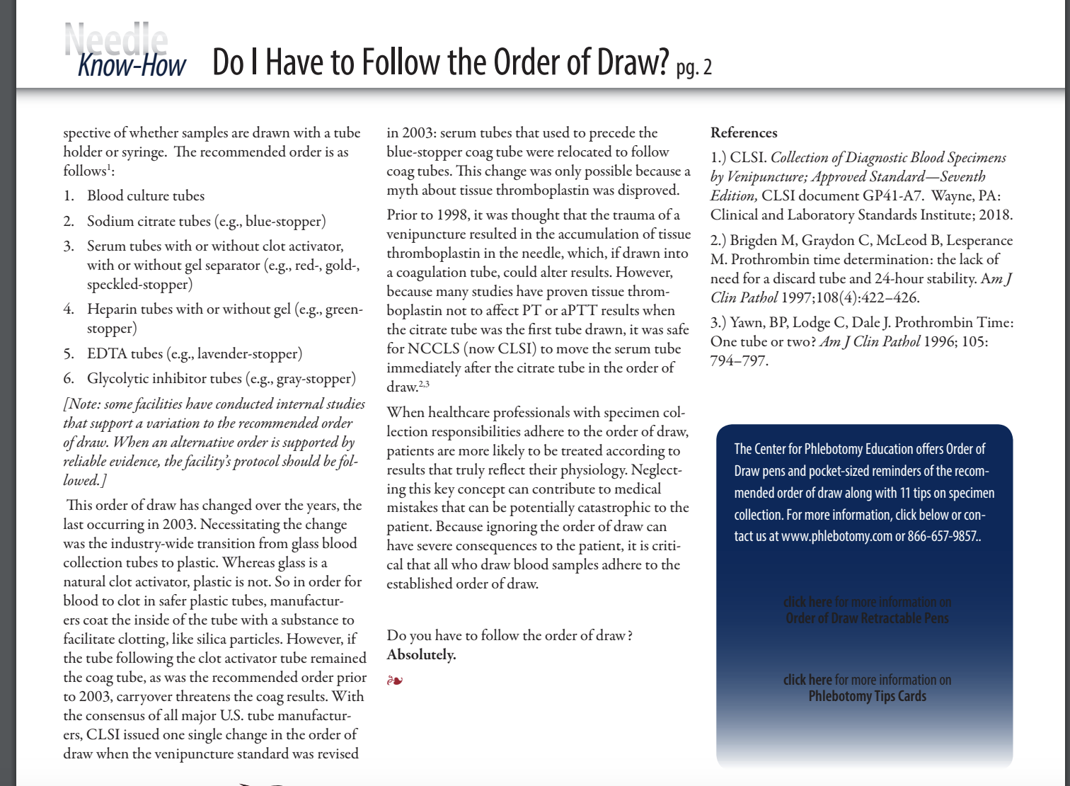 Solved KnOW-How Do I Have to Follow the Order of Draw? es. | Chegg.com