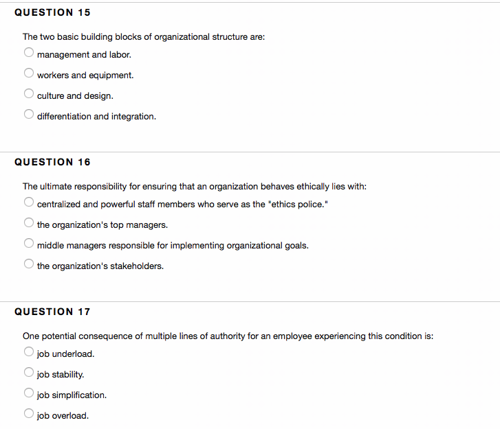 Solved QUESTION 15 The two basic building blocks of | Chegg.com