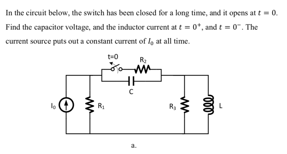 Solved In the circuit below, the switch has been closed for | Chegg.com