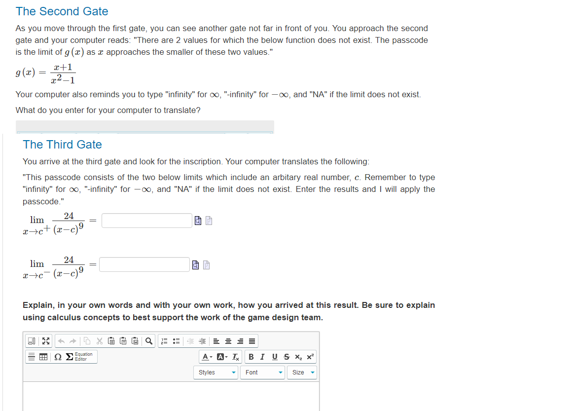 Solved The Second Gate As you move through the first gate, | Chegg.com