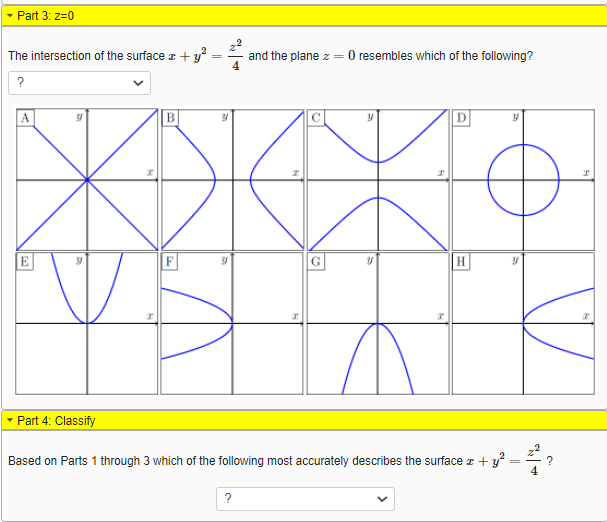 Solved Our goal is to classify the surface: 1+y? = - Part 1: | Chegg.com