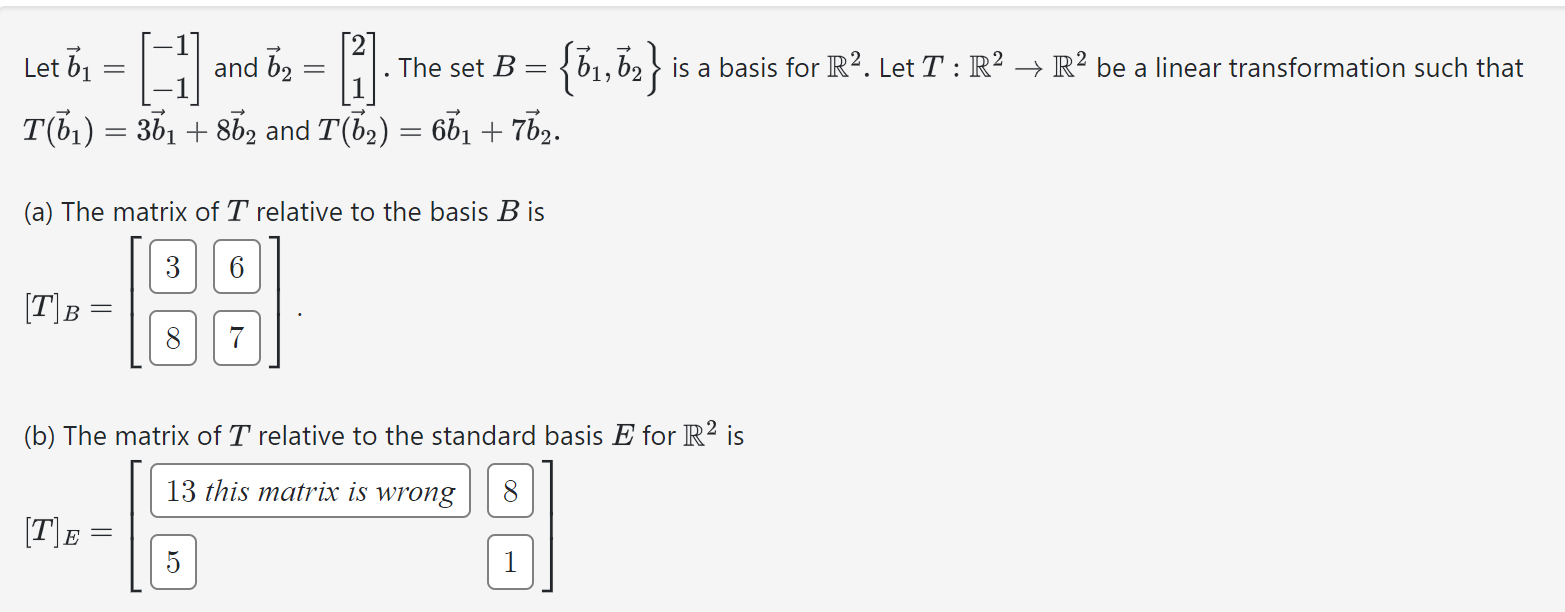 Solved Let vec(b)1=[-1-1] ﻿and vec(b)2=[21]. ﻿The set | Chegg.com