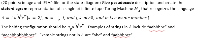 Solved (20 points: image and JFLAP file for the | Chegg.com