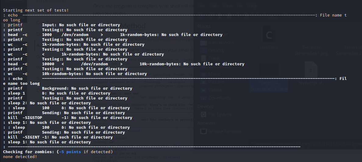 Solved Shell appears to be compiling correctly, but output | Chegg.com