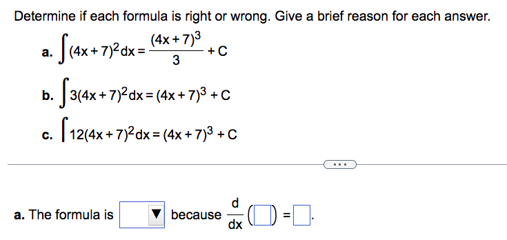 Solved Determine if each formula is right or wrong. Give a | Chegg.com