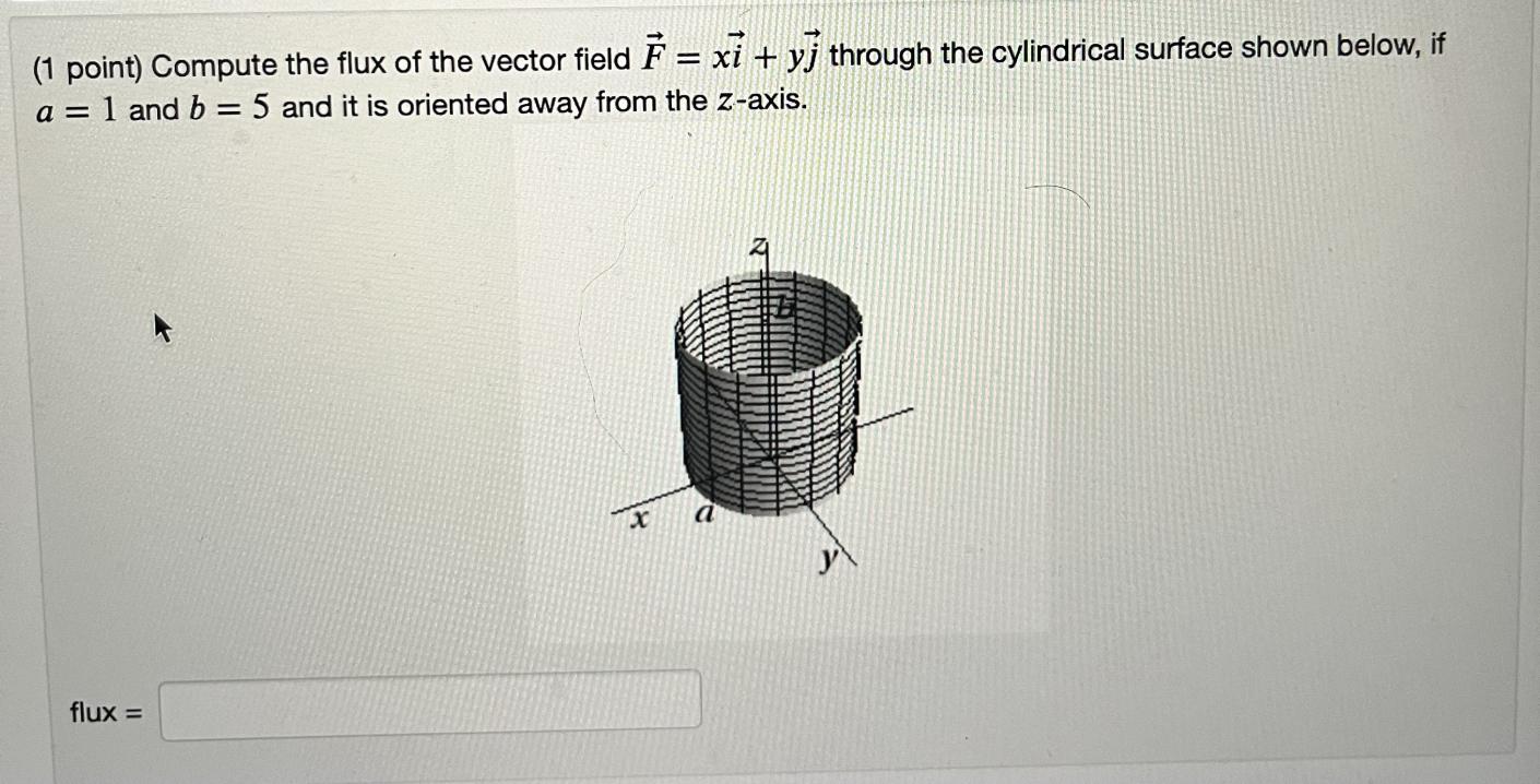 Solved (1 point) Compute the flux of the vector field \\( | Chegg.com