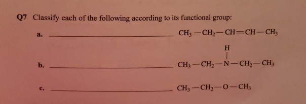 Solved C. Functional Groups Compound Classification | Chegg.com