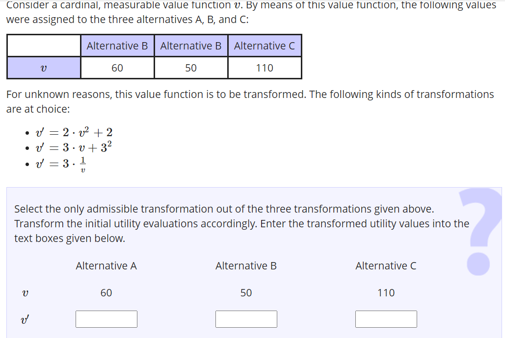 Solved Consider a cardinal, measurable value function v. By | Chegg.com