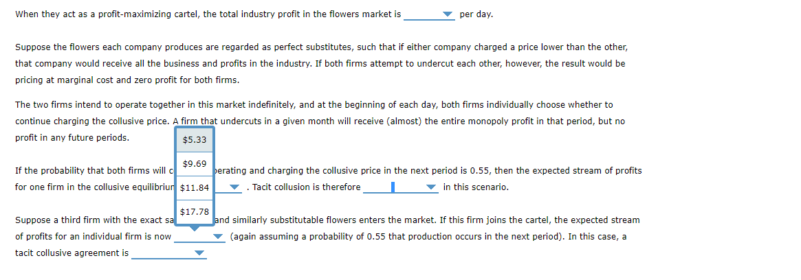 Solved 6. Tacit collusion Daisy and Petunia are flower | Chegg.com