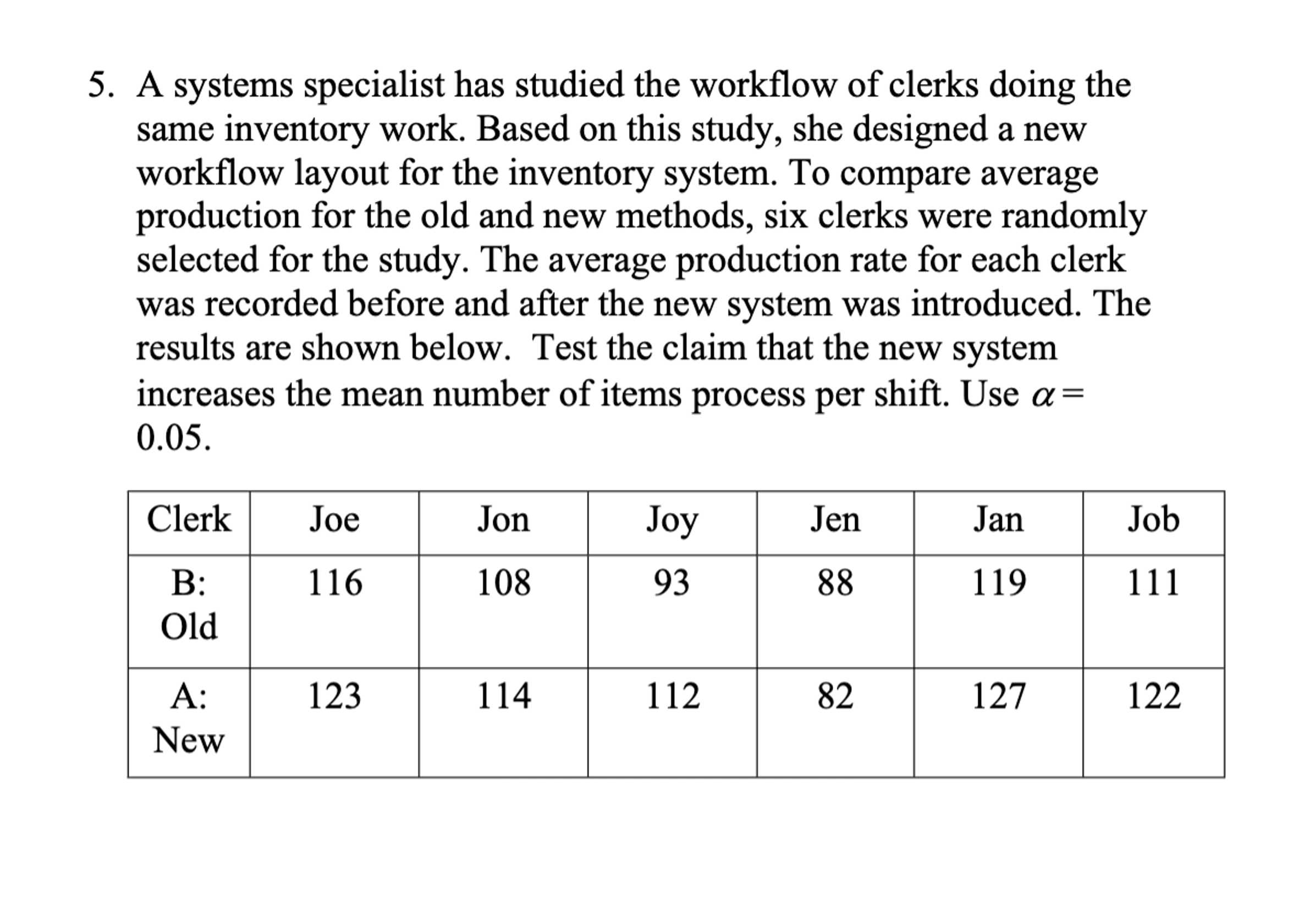 Solved A systems specialist has studied the workflow of | Chegg.com