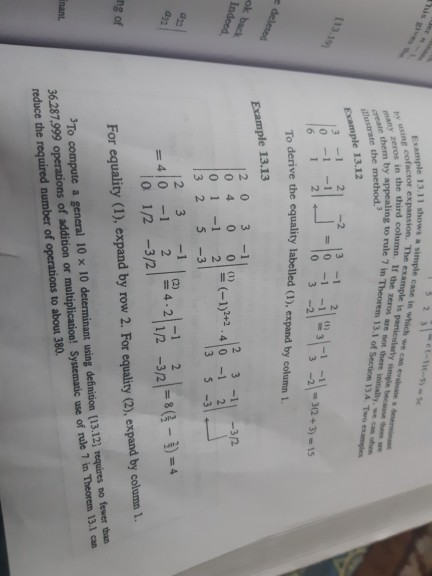 Solved hapter 13 / Determinants and Matrix Inversion to | Chegg.com