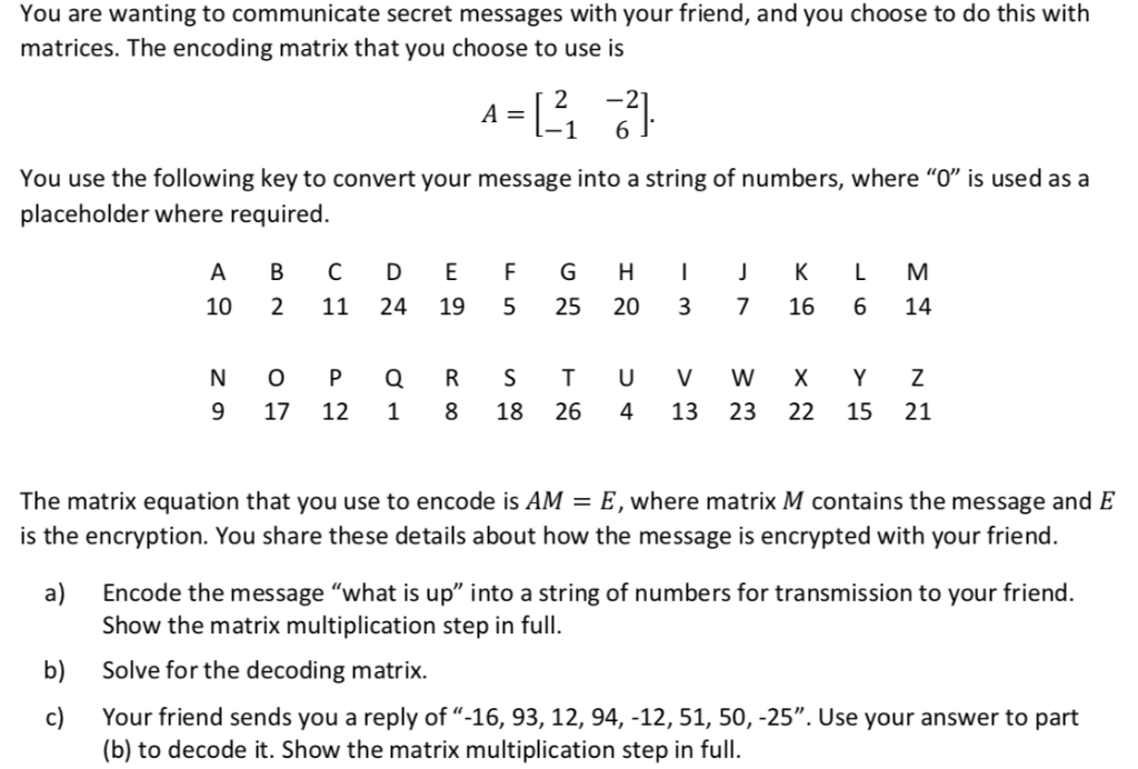 Solved You are wanting to communicate secret messages with | Chegg.com