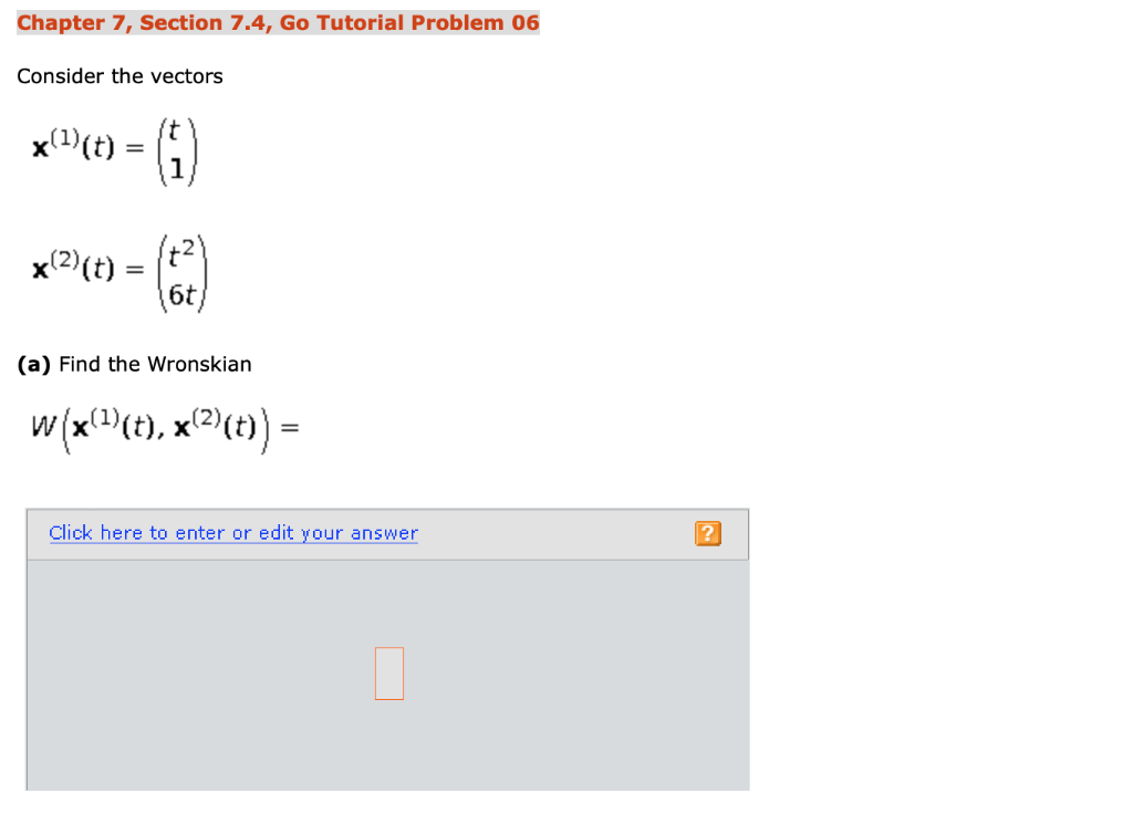 Solved Chapter 7, Section 7.4, Go Tutorial Problem 06 | Chegg.com