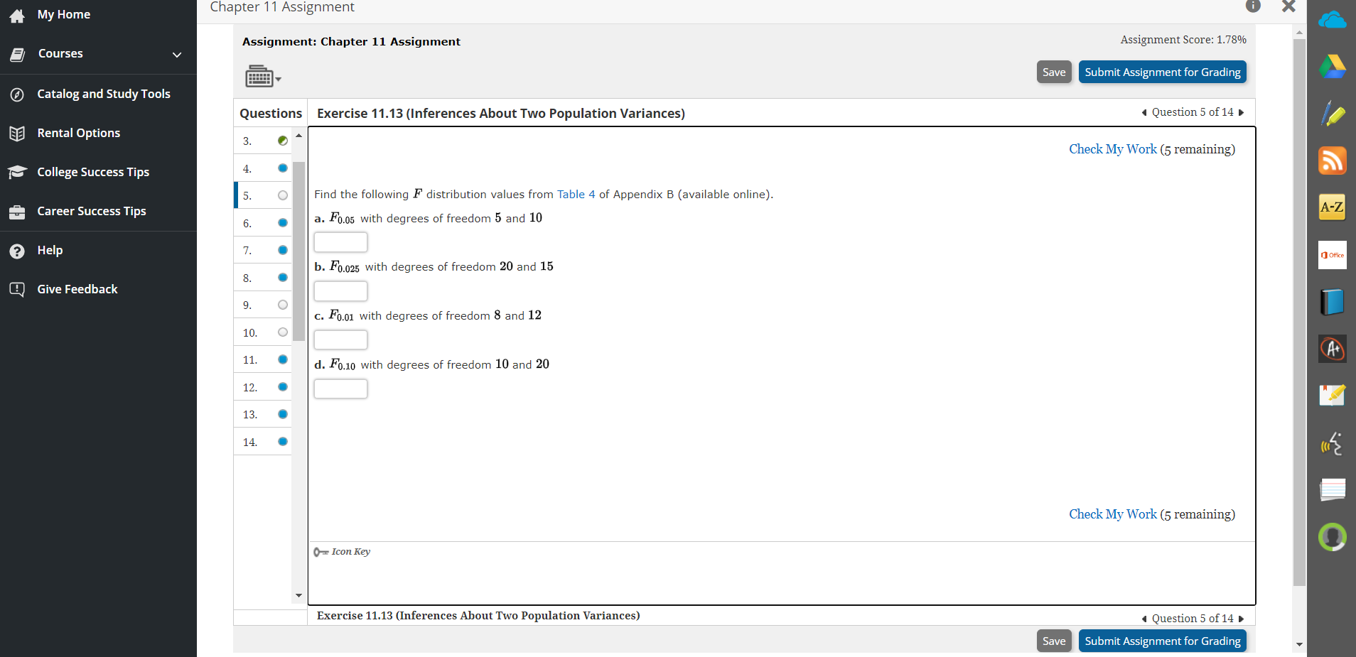 Assignment: Chapter 11 Assignment Assignment Score: | Chegg.com