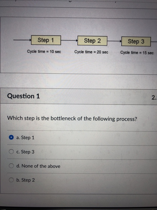 Solved Step 1Step 2Step 3 Cycle time 10 sec Cycle time 20 | Chegg.com