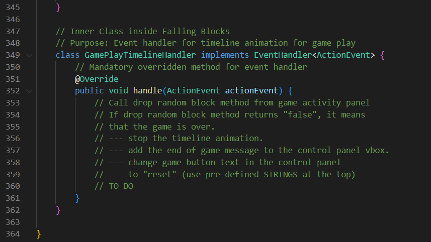 Problem: Create an interactive game - "Falling | Chegg.com