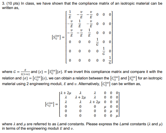 Solved 3. (10 pts) In class, we have shown that the | Chegg.com