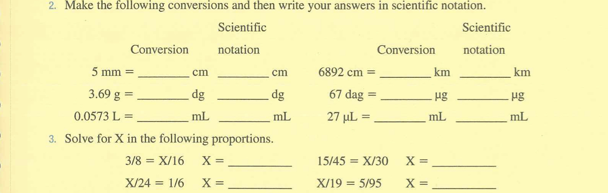 Solved Scientific Scientific Conversion notation | Chegg.com