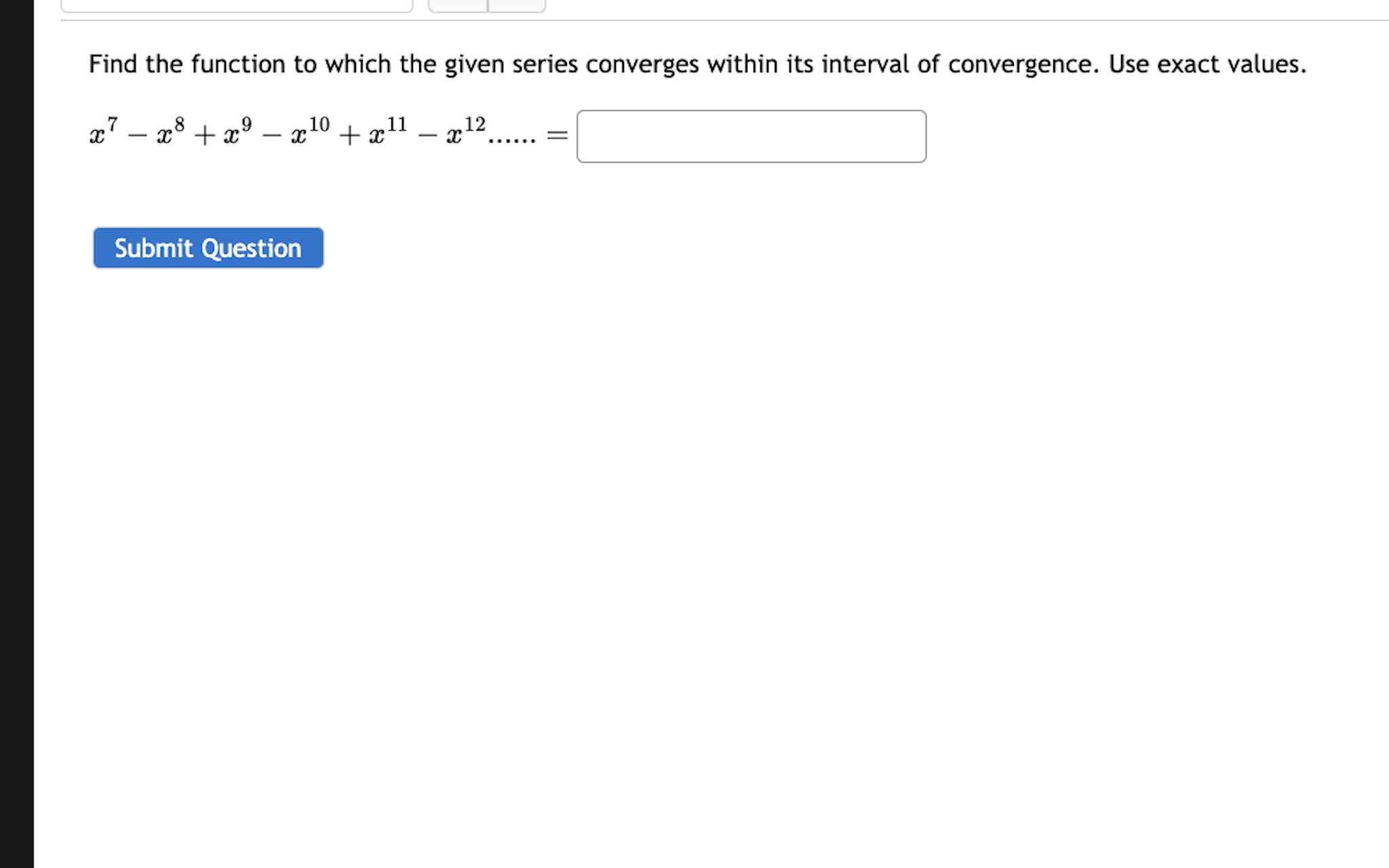 Solved Find the function to which the given series converges | Chegg.com