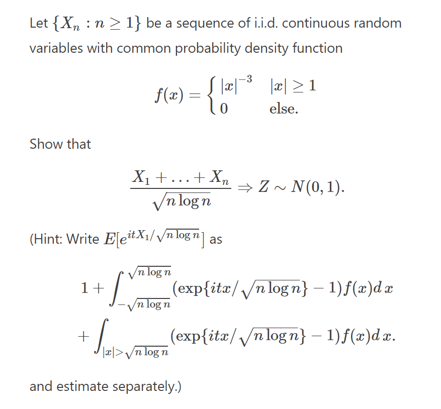 Let {Xn : n > 1} be a sequence of i.i.d. continuous | Chegg.com