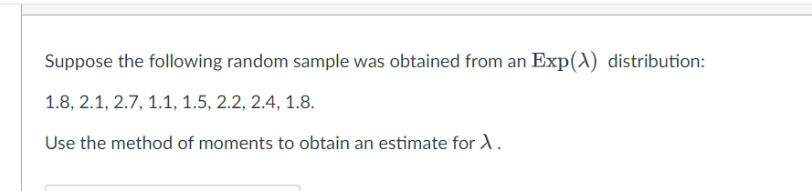 Solved Suppose the following random sample was obtained from | Chegg.com