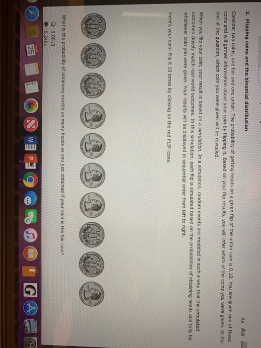 Solved 3. Flipping coins and the binomial distribution | Chegg.com