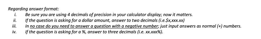 Solved Regarding answer format: i. Be sure you are using 4 | Chegg.com