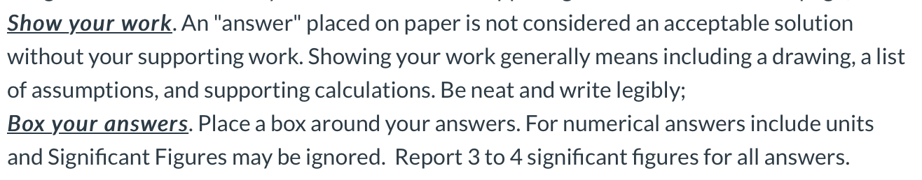 Show your work. An "answer" placed on paper is not | Chegg.com