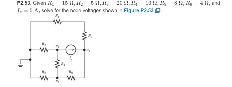 Solved P2.53. Given R1 = 15 12, R2 = 52, R3 = 20 12, R4 = 10 | Chegg.com