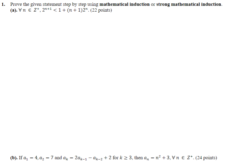Solved 1. Prove the given statement step by step using | Chegg.com