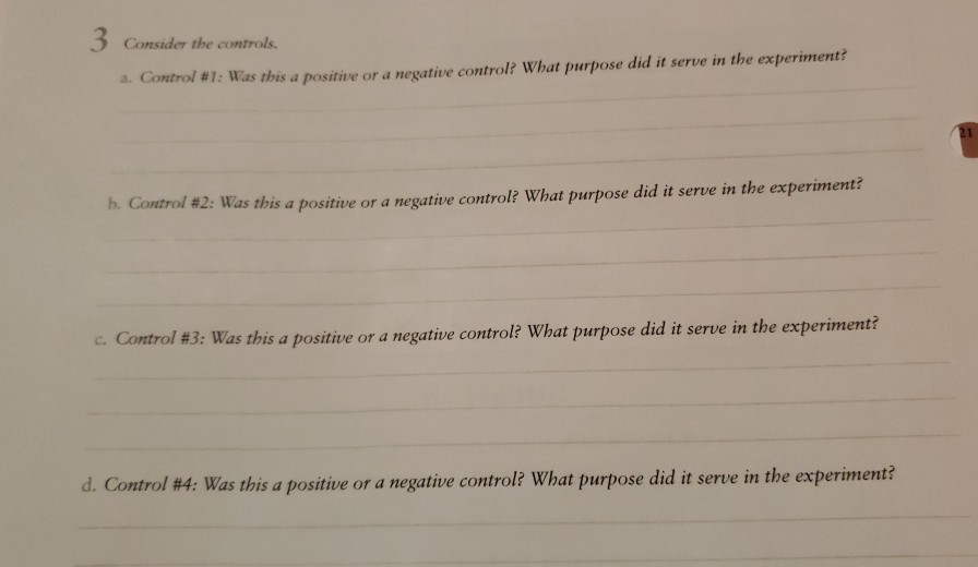 Solved Consider the controls a. Control #1 : Was this a | Chegg.com