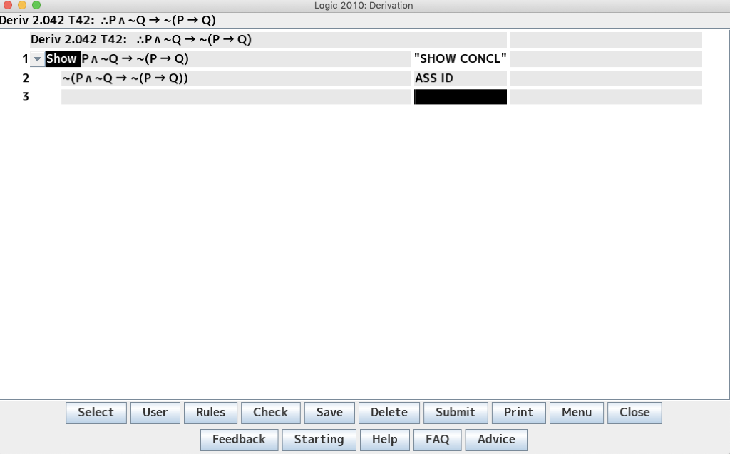 Solved USING LOGIC 2010: DER 2.042 Solving derivation to | Chegg.com