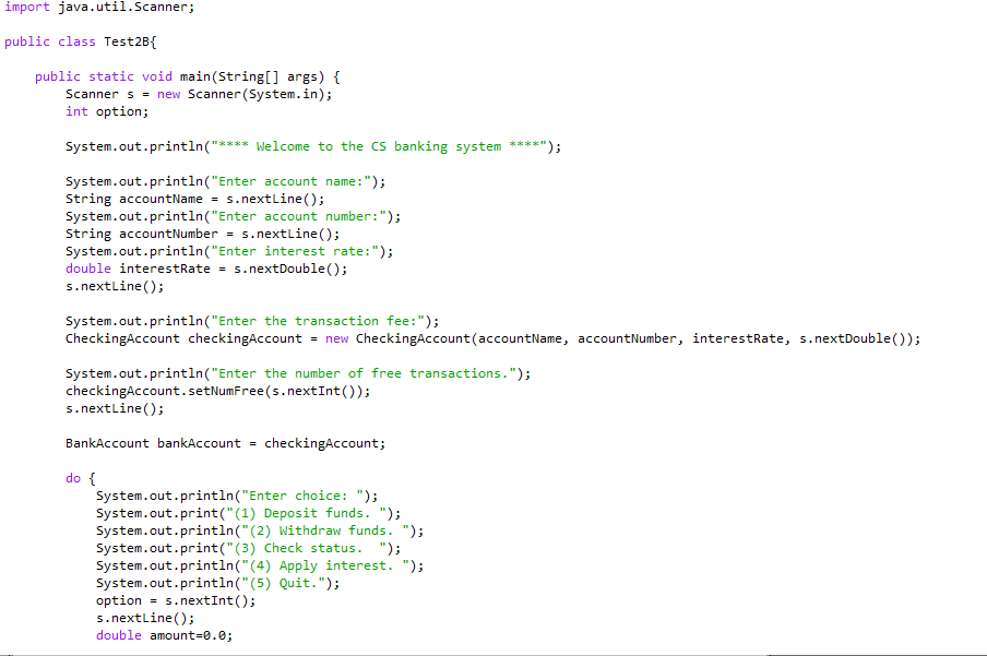import java.util.Scanner; public class Test2B{ public | Chegg.com