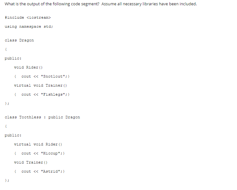 Solved What is the output of the following code segment? | Chegg.com