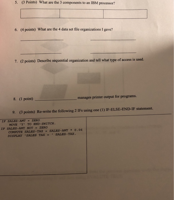 Solved Chapters 117 1 5 Points What Are The 5 Cobol 