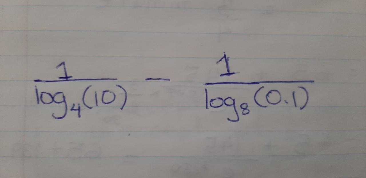 Solved 1 1 log4(10) log, Co.) | Chegg.com