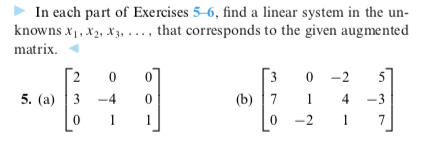 Solved In each part of Exercises 56, find a linear system in | Chegg.com