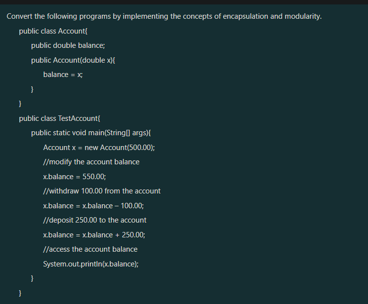 Solved Convert the following programs by implementing the | Chegg.com