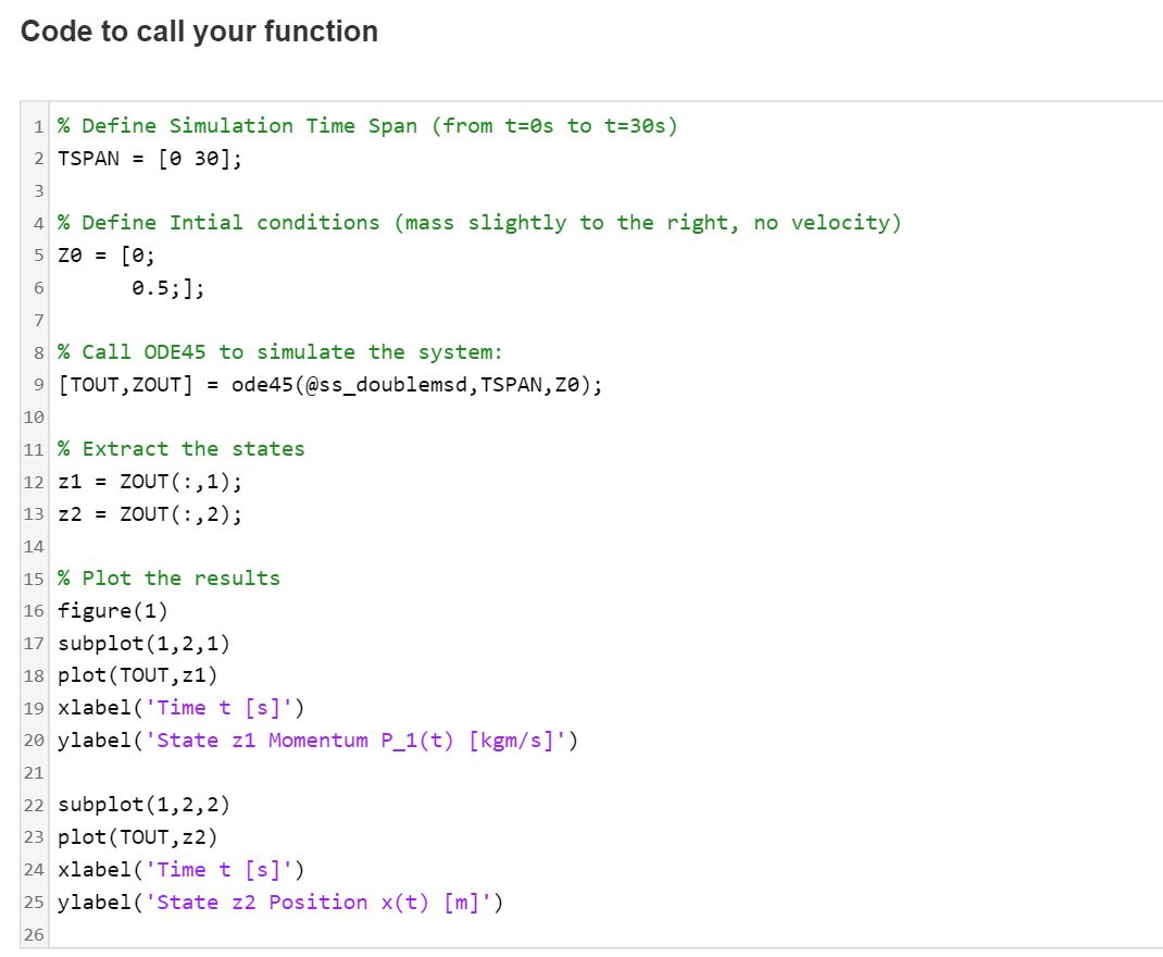 Solved Please Provide Commented Matlab Code For The 4123