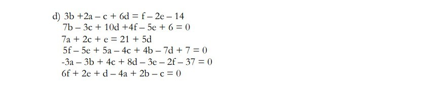 Solved 7a 2c e 215d -3a 3b 4c 8d- 3e- 2f- 37 0 | Chegg.com