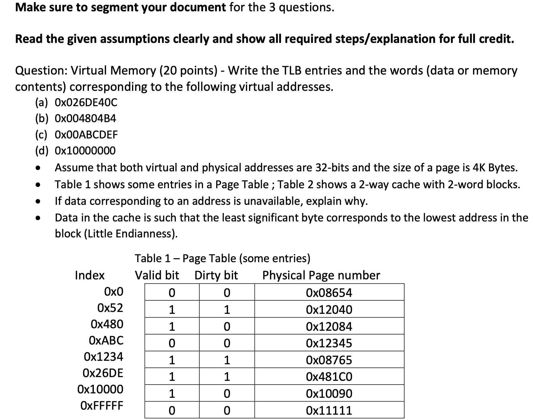 Solved Read the given assumptions clearly and show all | Chegg.com