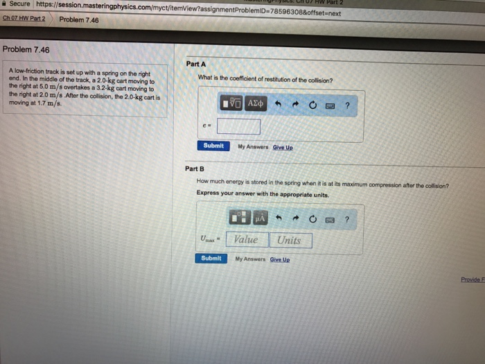 Solved 을 Secure ttps://session.asteringphysics.com/myct/ te | Chegg.com