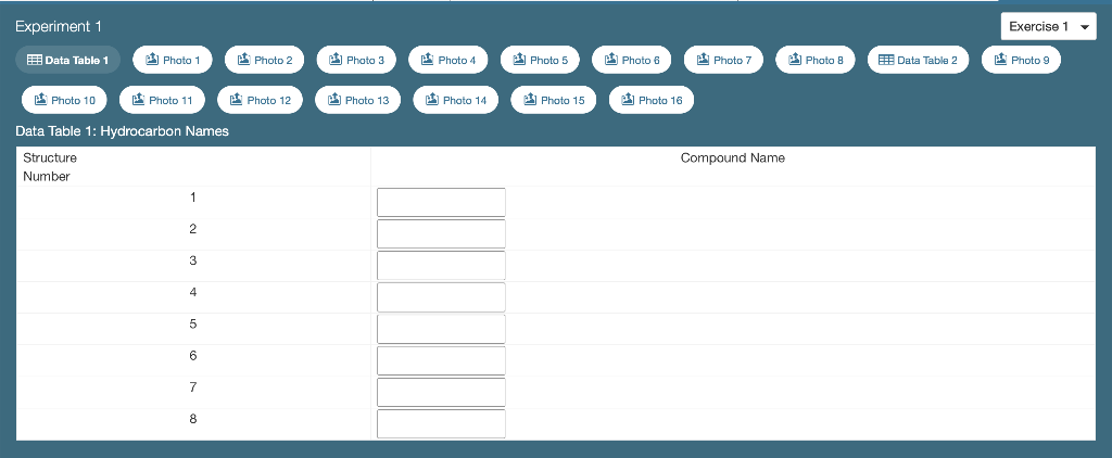 Solved Part 1: Hydrocarbons 1 View the first structural | Chegg.com