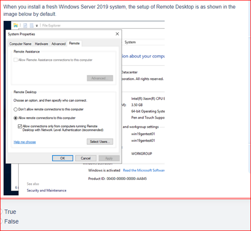 Solved When you install a fresh Windows Server 2019 system, | Chegg.com