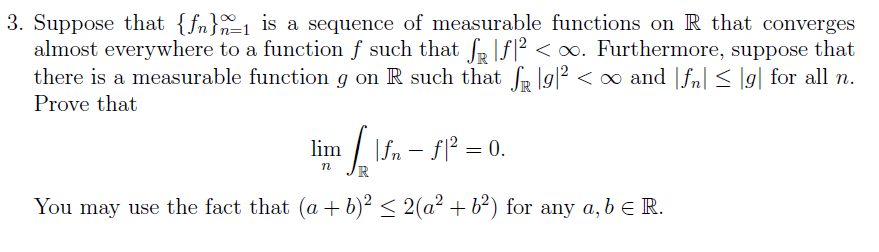 Solved Suppose That {fn}n 1∞ Is A Sequence Of Measurable